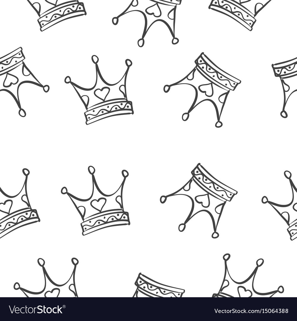 Crown pattern style Royalty Free Vector Image - VectorStock