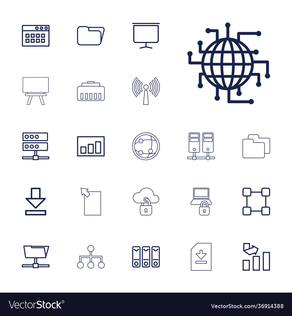 Data icons Royalty Free Vector Image - VectorStock
