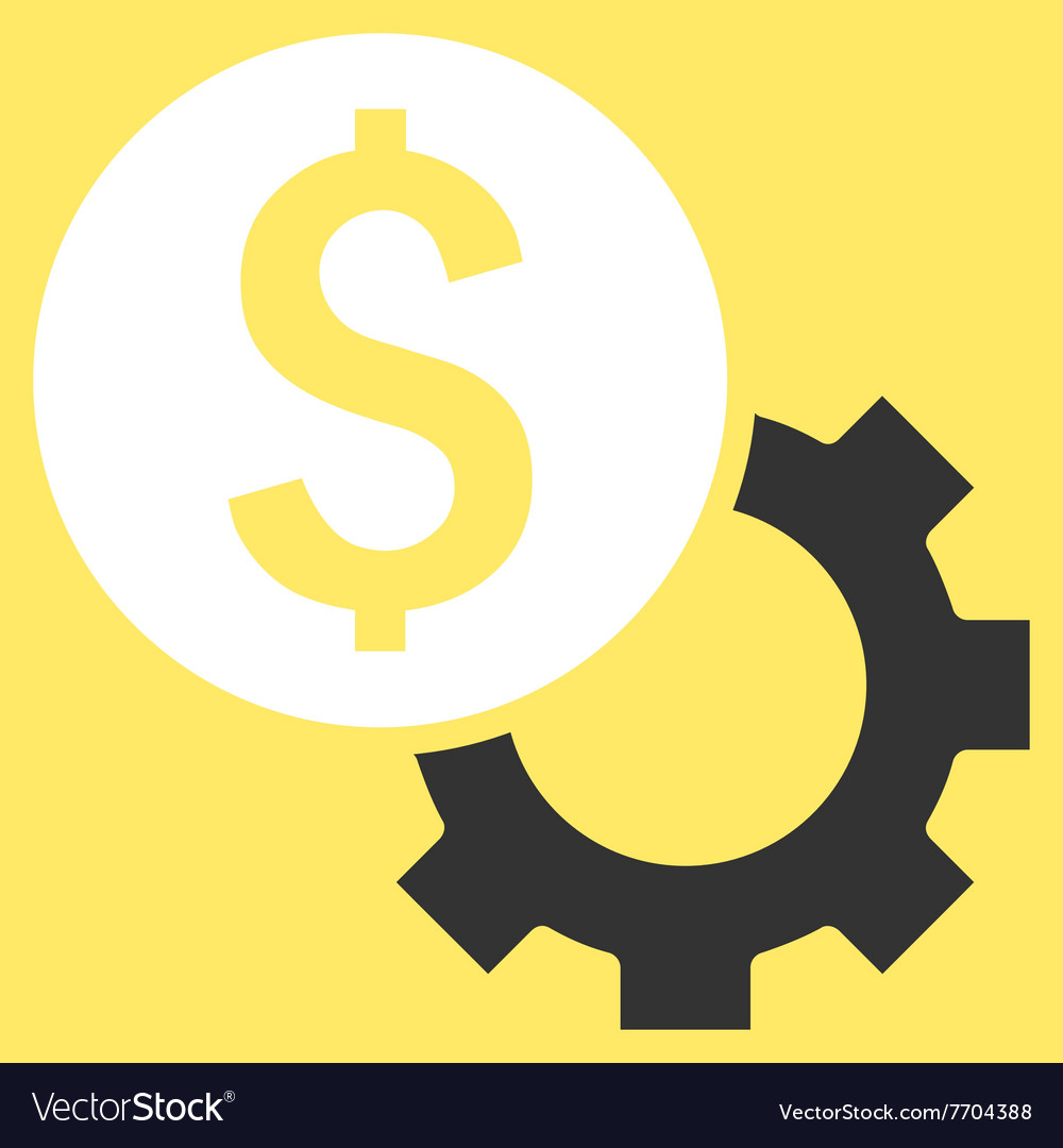 Development cost flat icon Royalty Free Vector Image