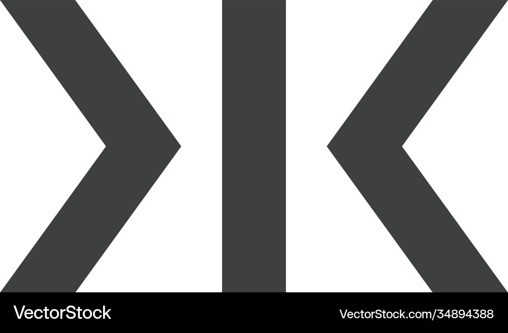 Double k letter logo lettermark kk monogram - type