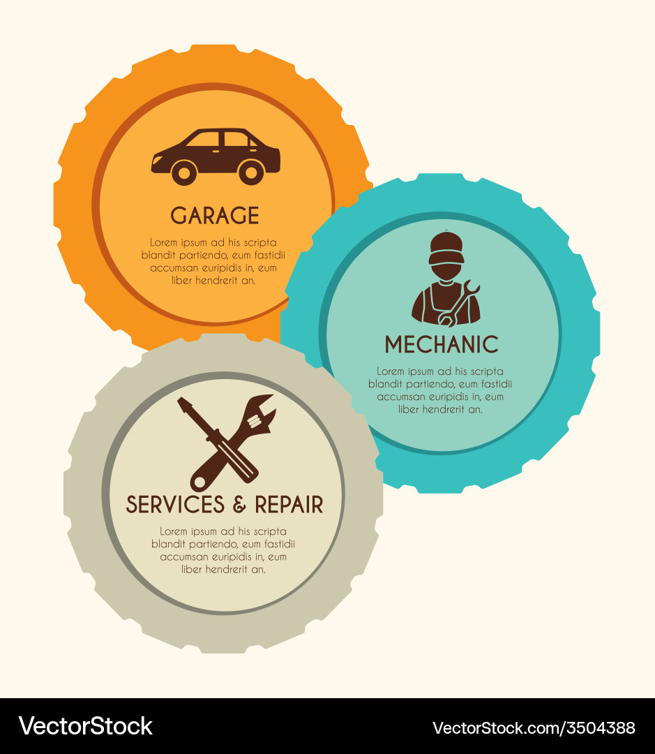 Garage design Royalty Free Vector Image - VectorStock