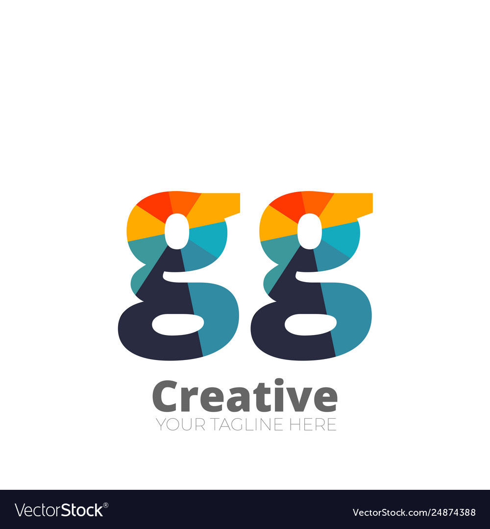 Initial letter rounded design logo - elements Vector Image