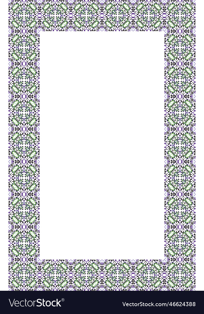 Islamic rectangle frame geometric pattern Vector Image