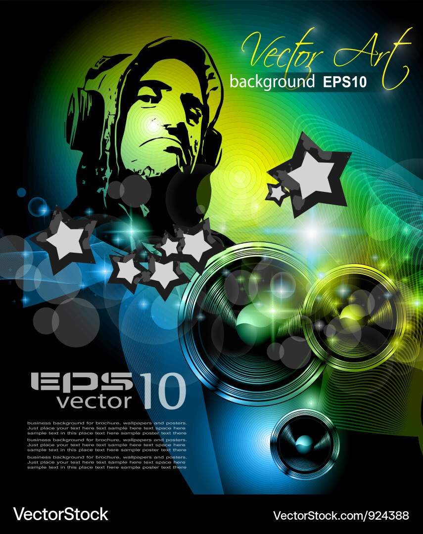 Music club poster Royalty Free Vector Image - VectorStock
