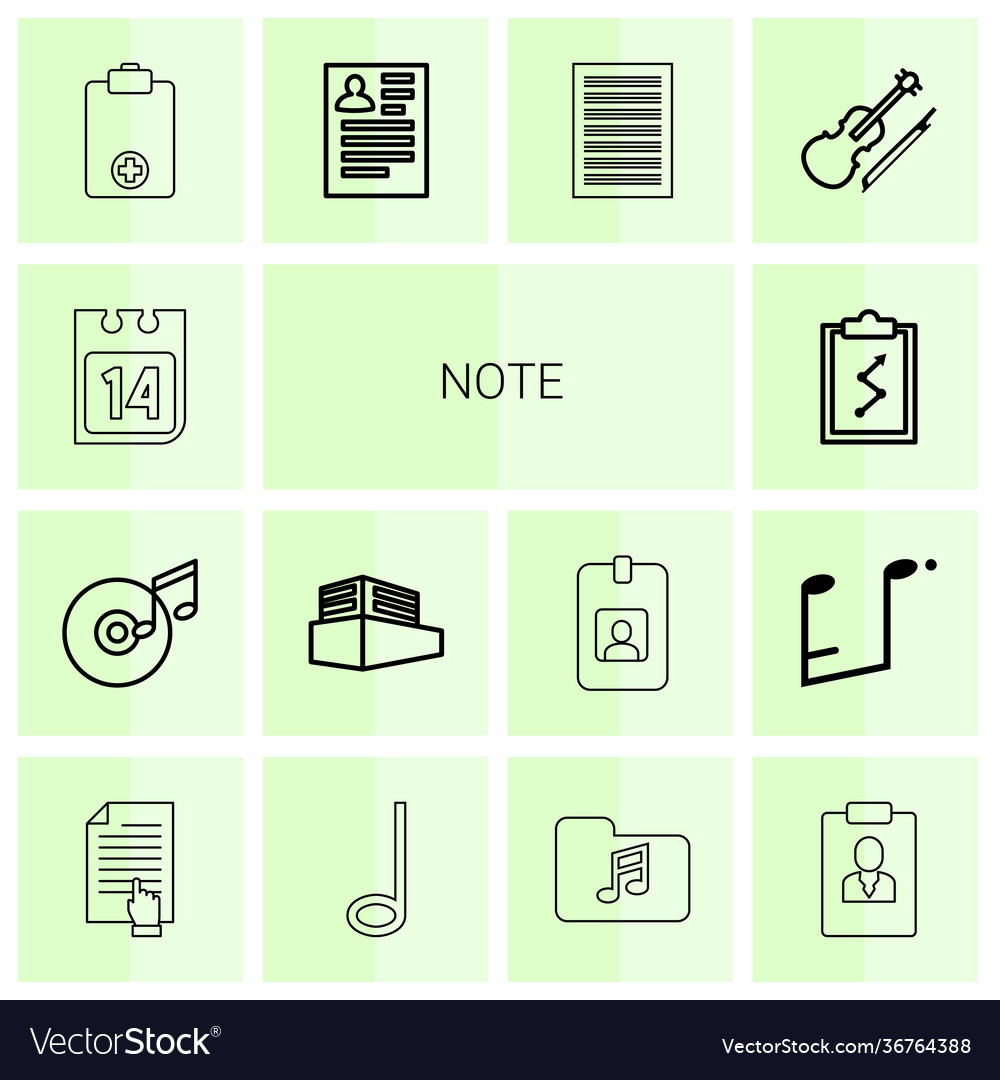 Note icons Royalty Free Vector Image - VectorStock