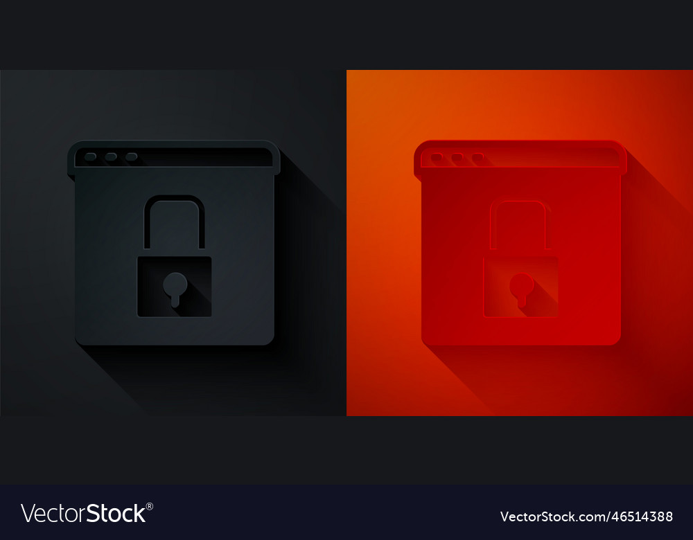 Paper cut secure your site with https ssl icon Vector Image