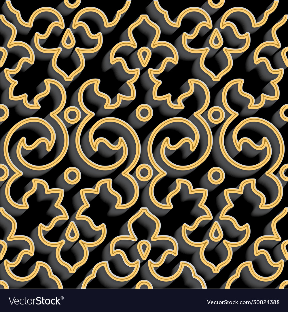 Seamless pattern back curl decor Royalty Free Vector Image