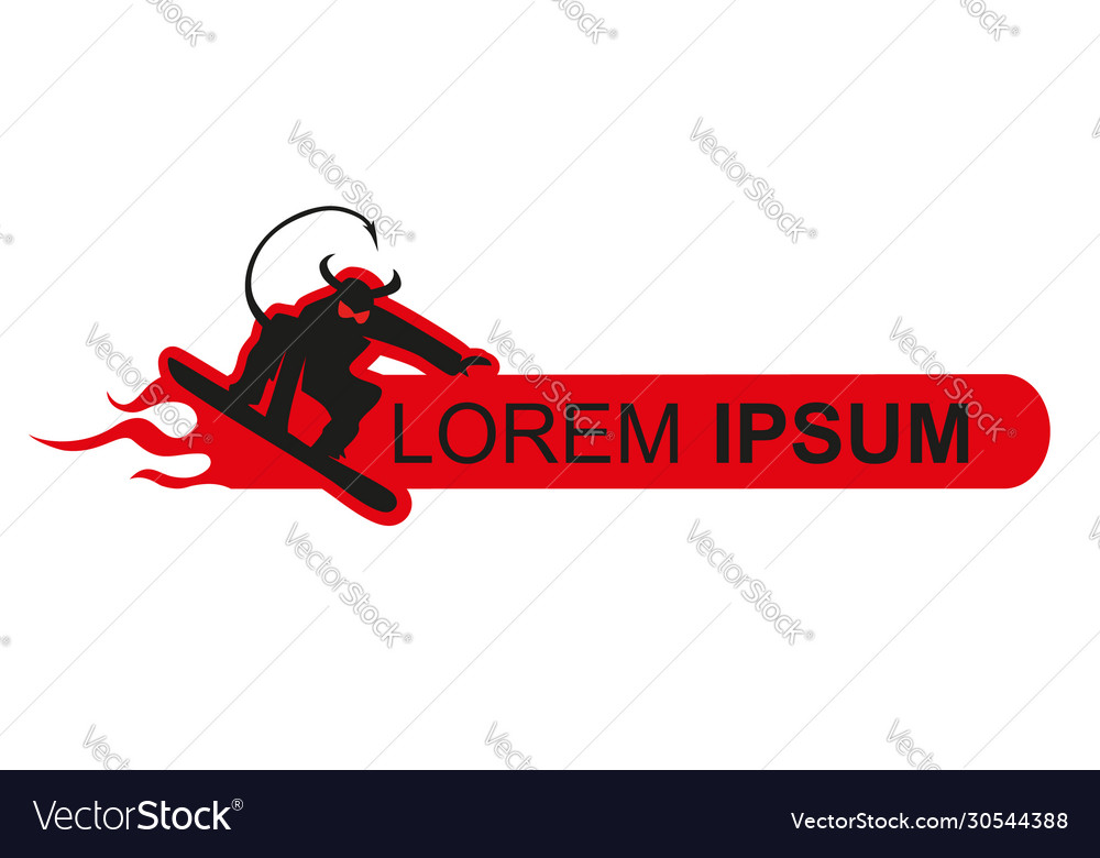 Snowboard logo template snowboarding emblem Vector Image