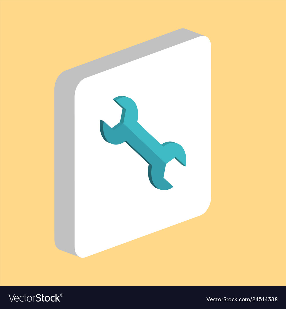 Spanner computer symbol Royalty Free Vector Image