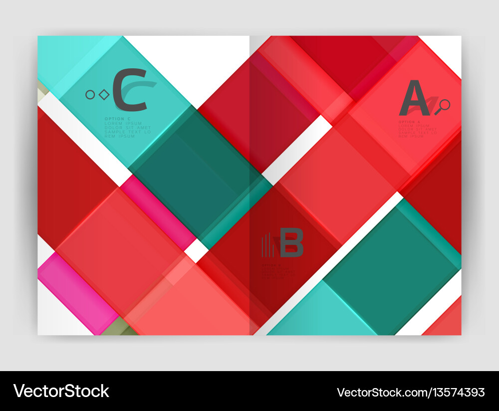 Colorful modern stripes business flyer Royalty Free Vector