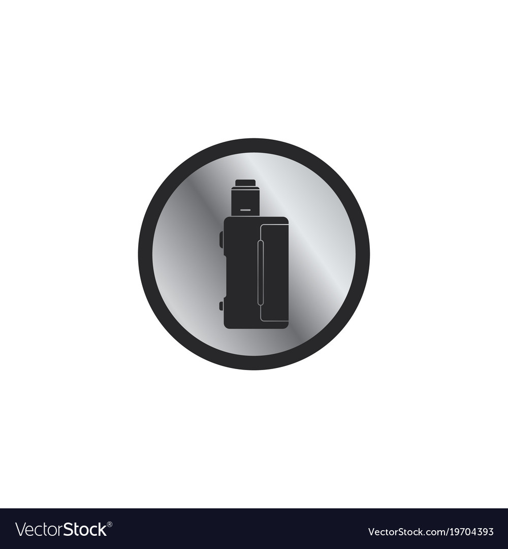 Electric cigarette personal vaporizer icon button Vector Image