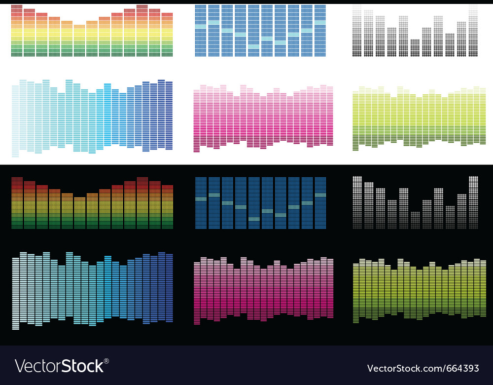 Equalizers Royalty Free Vector Image - VectorStock