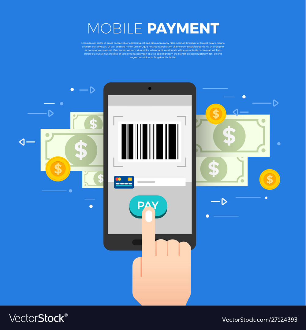 Flat design concept payment method Royalty Free Vector Image