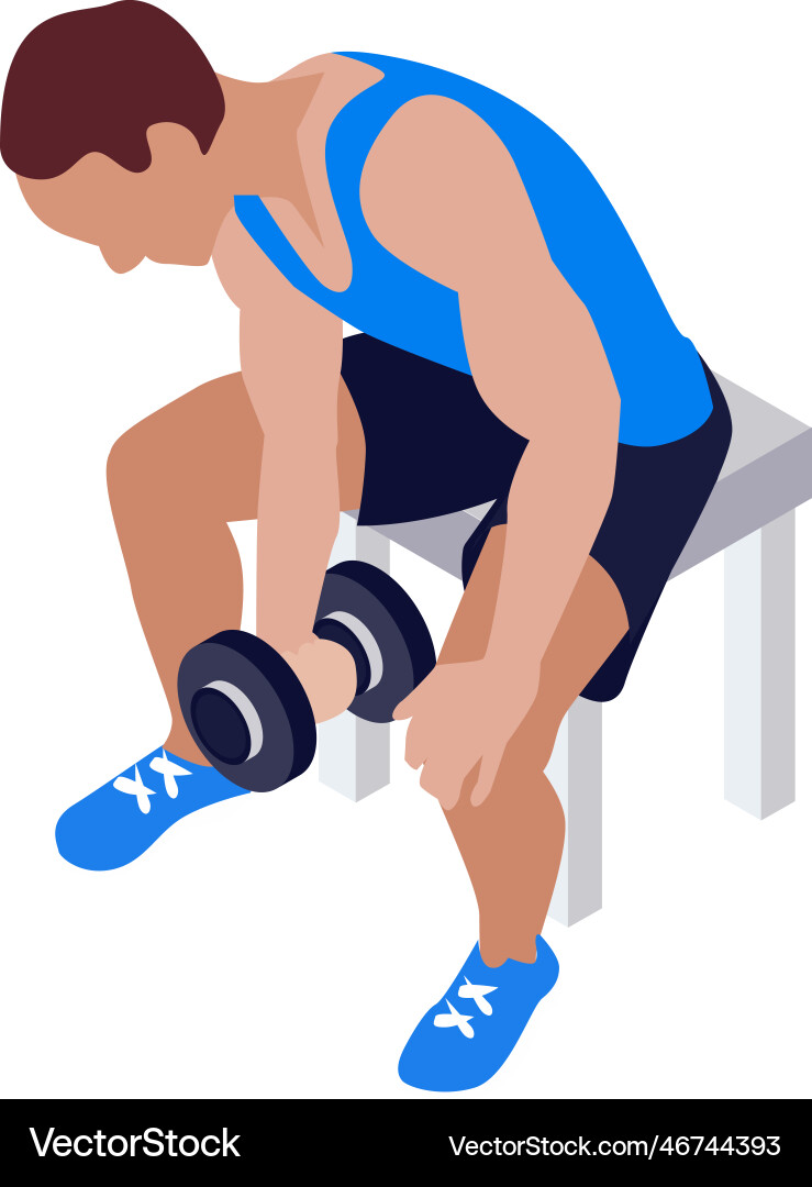 Isometric fitness Royalty Free Vector Image - VectorStock