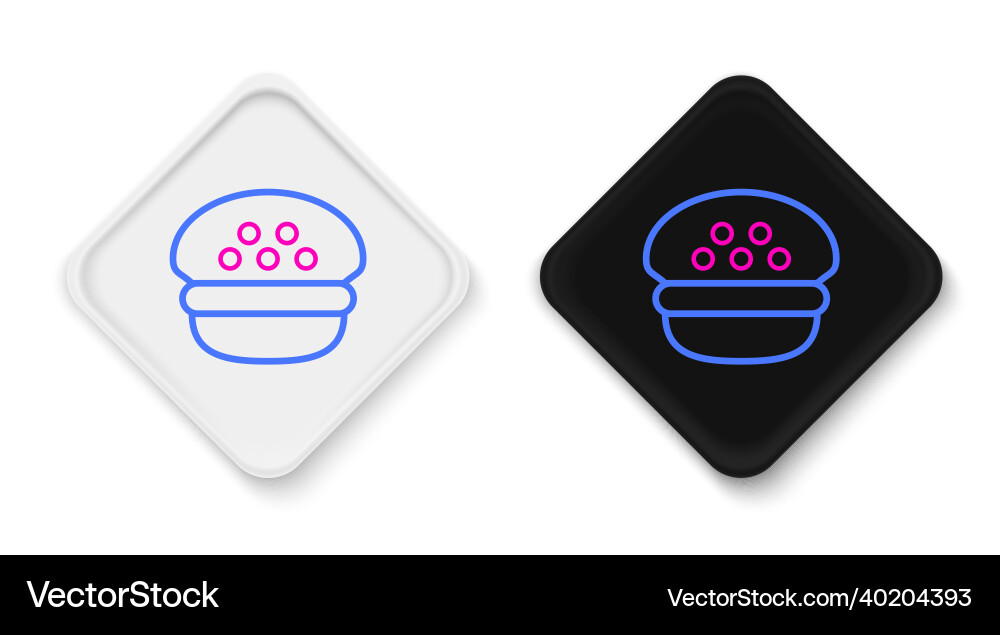 Line taxi driver cap icon isolated on white Vector Image