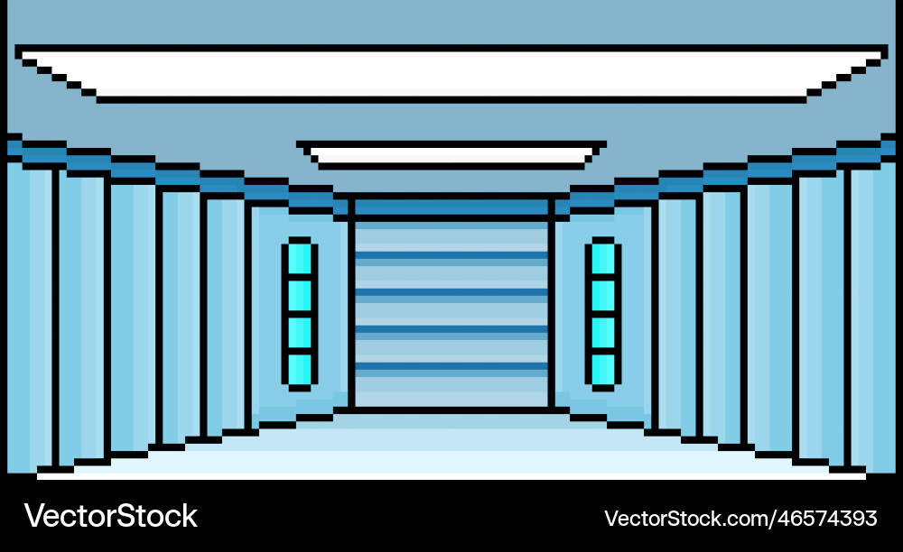 Modern living room models in 8 bit pixels Vector Image