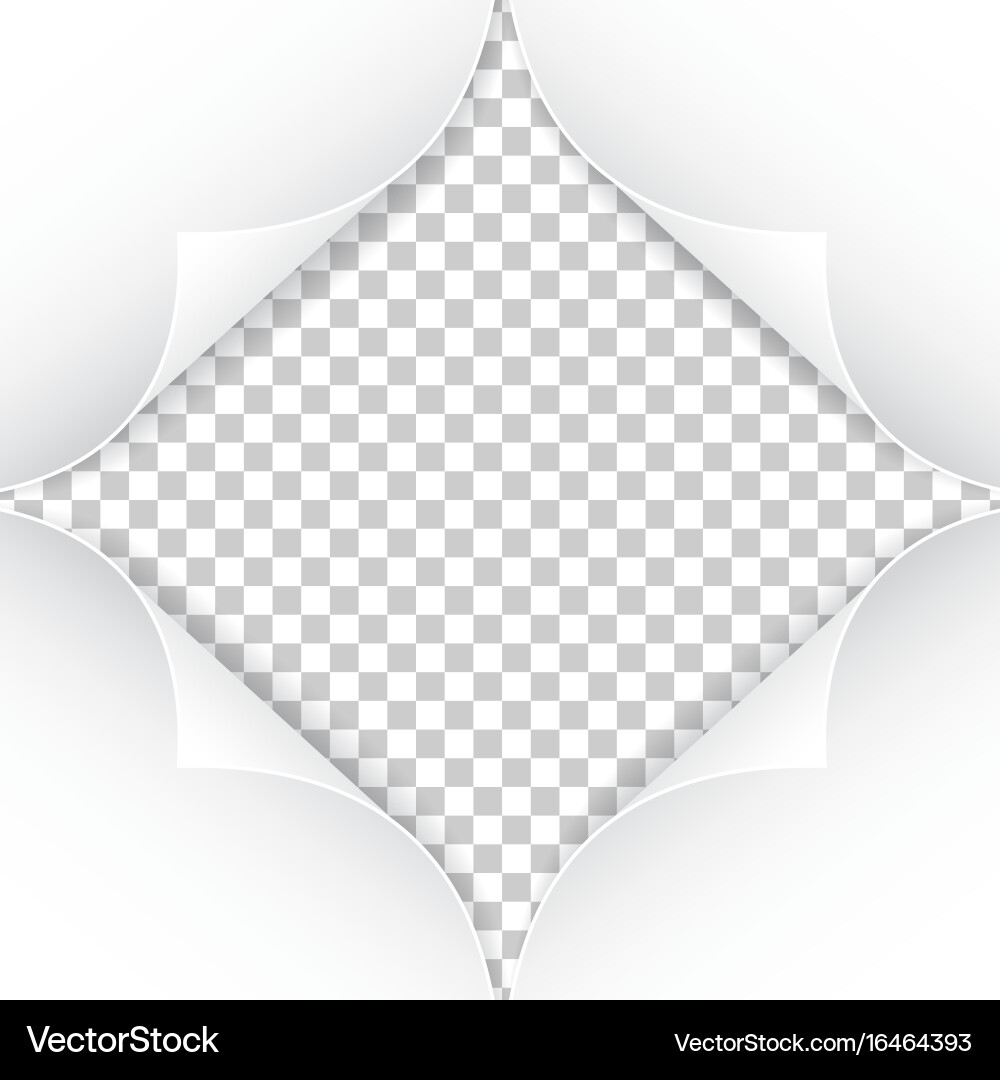 Realistic paper corners isolated on transparent Vector Image