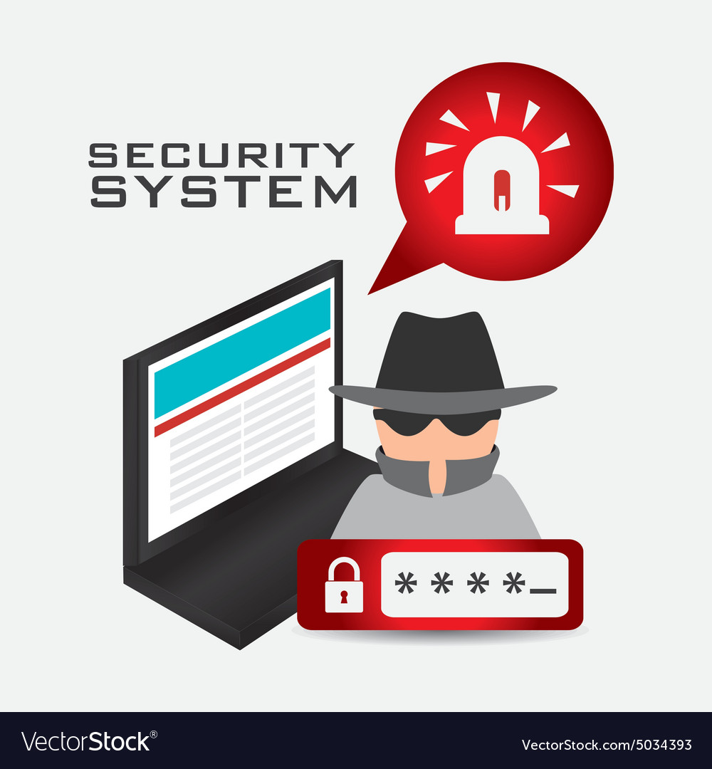 Security system design Royalty Free Vector Image