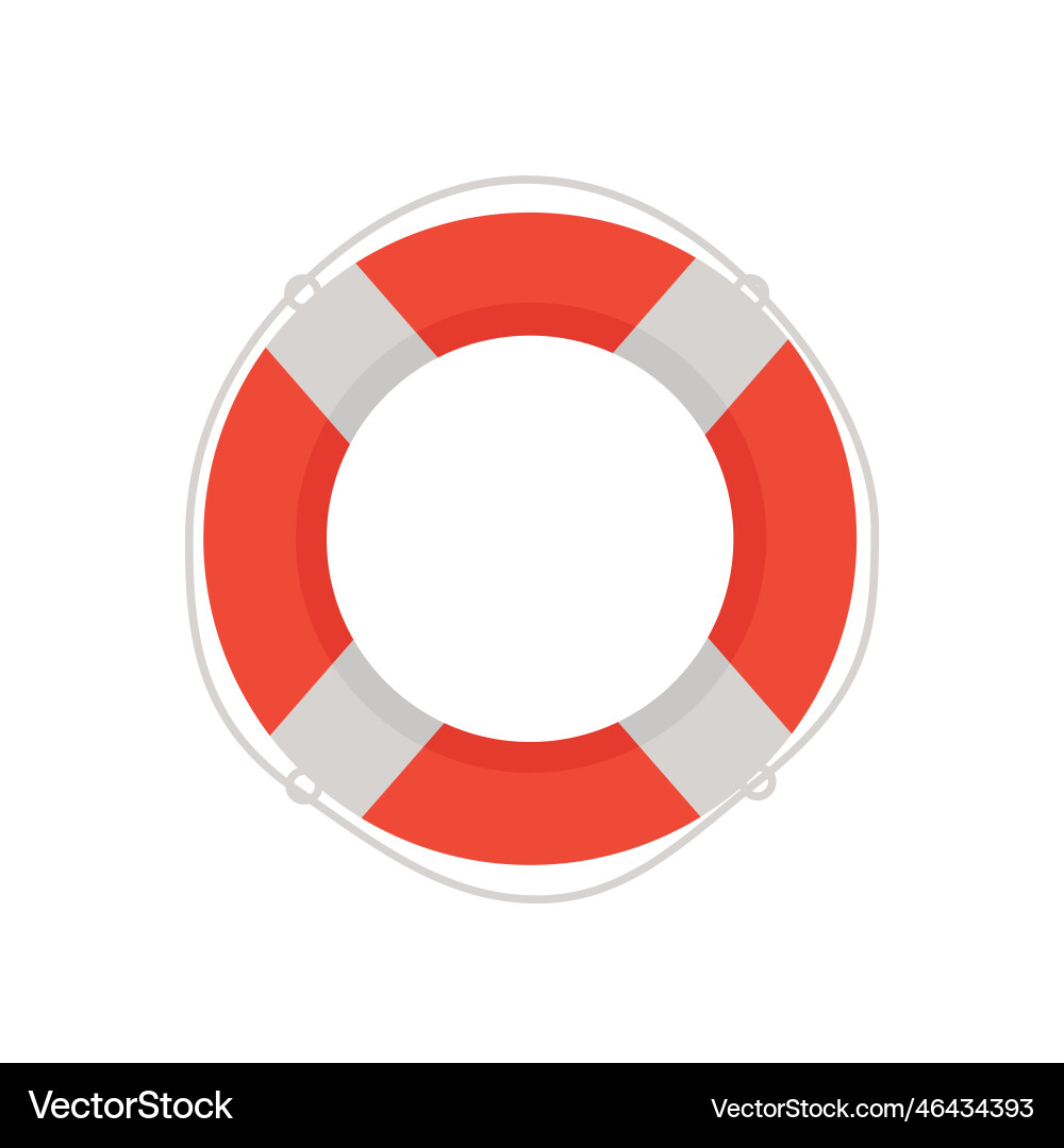 Swimming lifebuoy isolated Royalty Free Vector Image