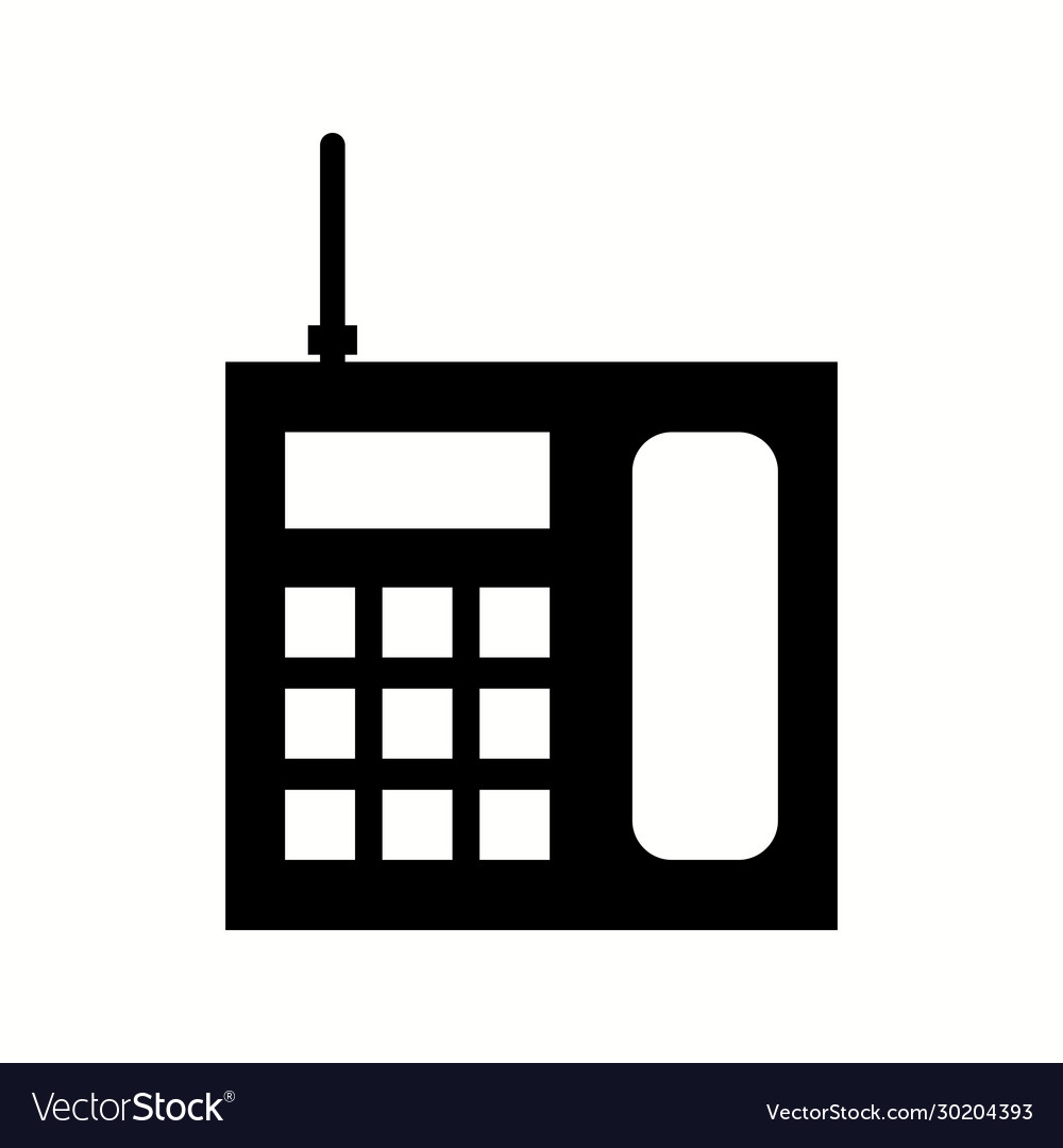 Unique wireiess landline phone glyph icon Vector Image Unique wireiess landline phone glyph icon Vector Image
