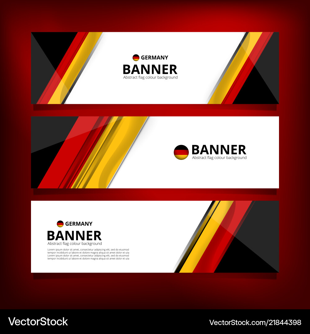 Banner flag of german Royalty Free Vector Image