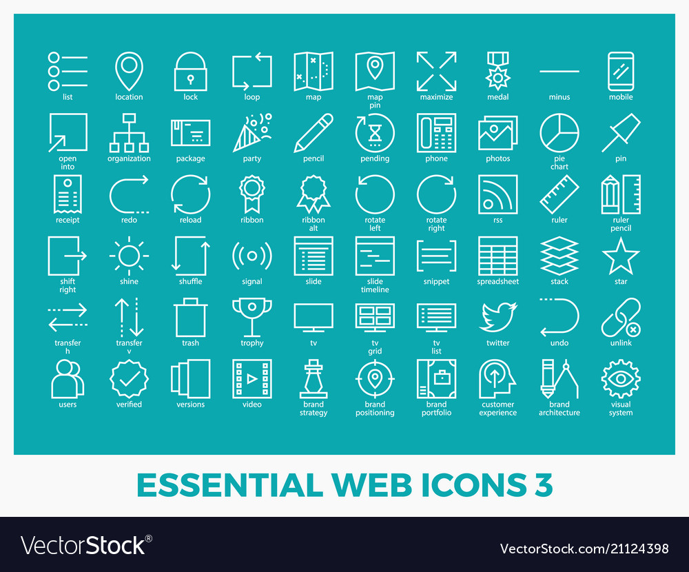 Essential mixed web icons Royalty Free Vector Image