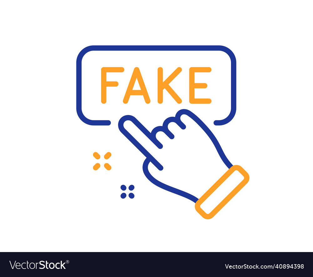 Fake information line icon propaganda conspiracy Vector Image