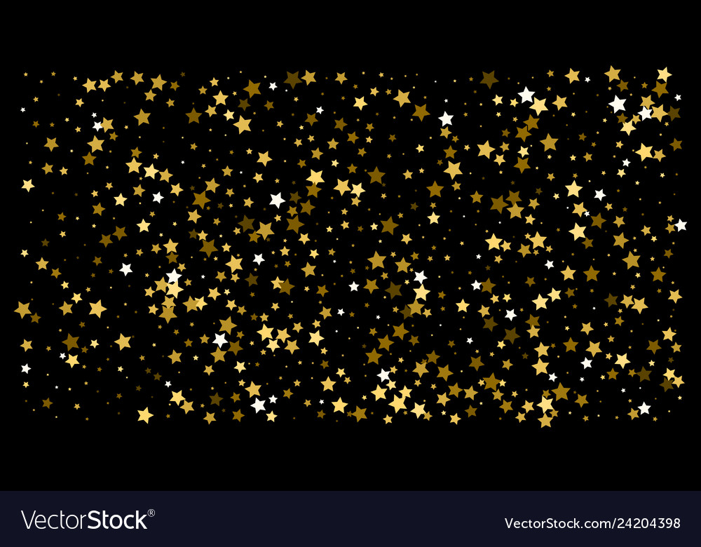 Gold stars confetti celebration Royalty Free Vector Image