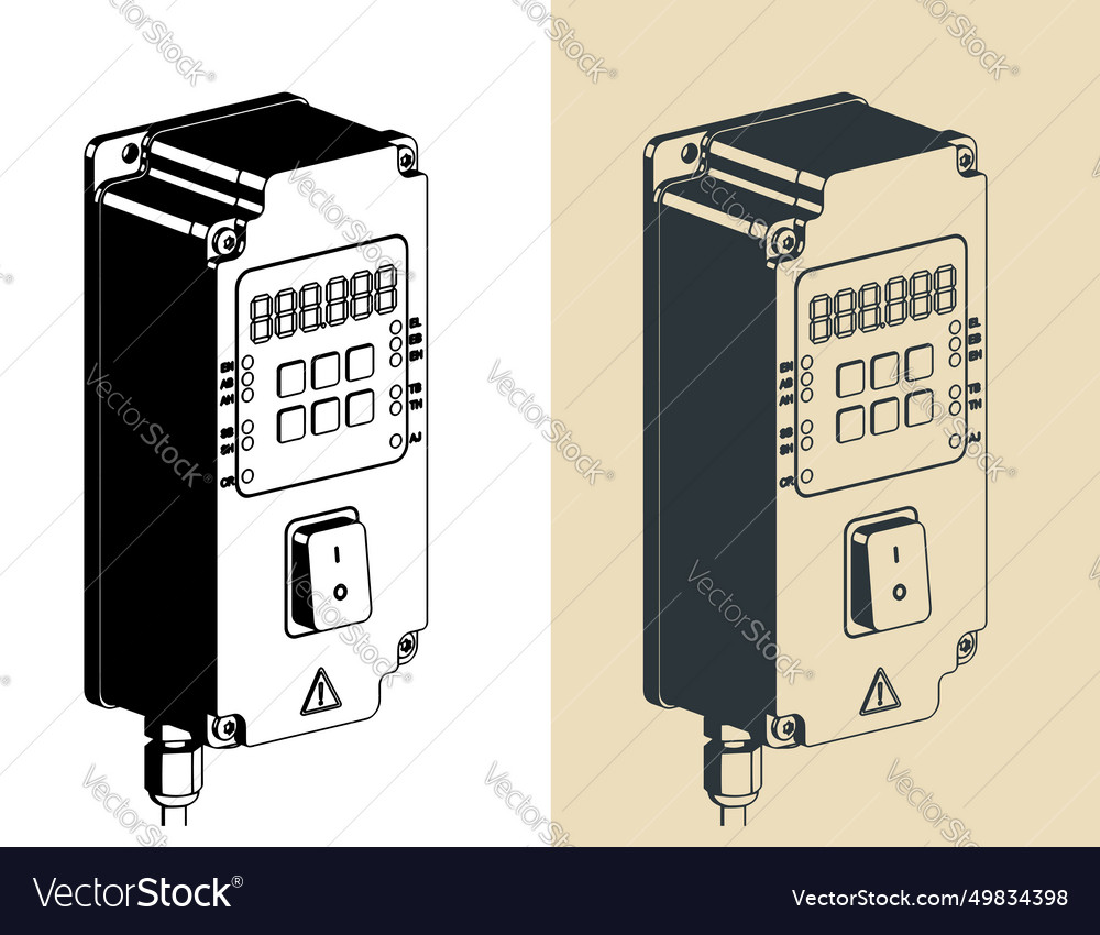 Machine control device Royalty Free Vector Image