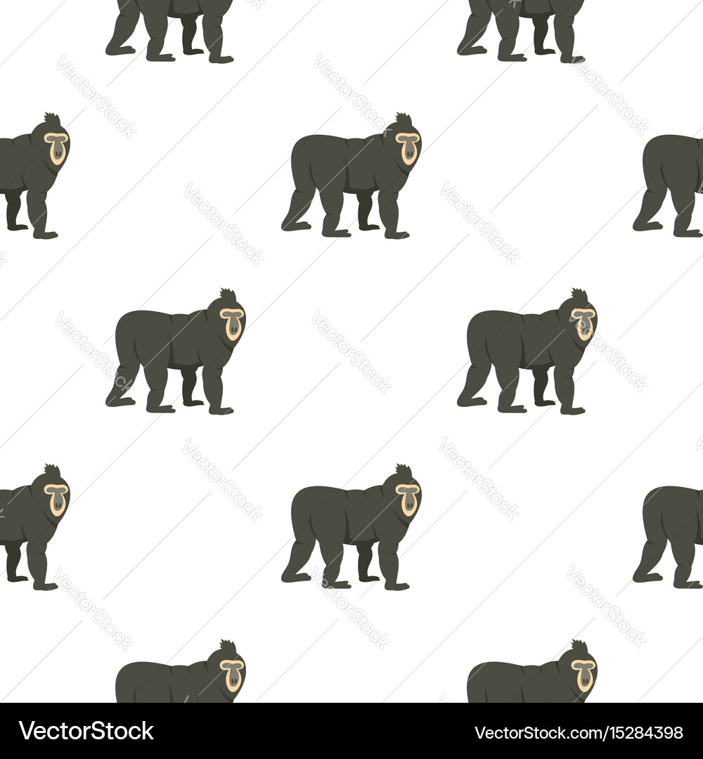 Mandrill pattern seamless Royalty Free Vector Image
