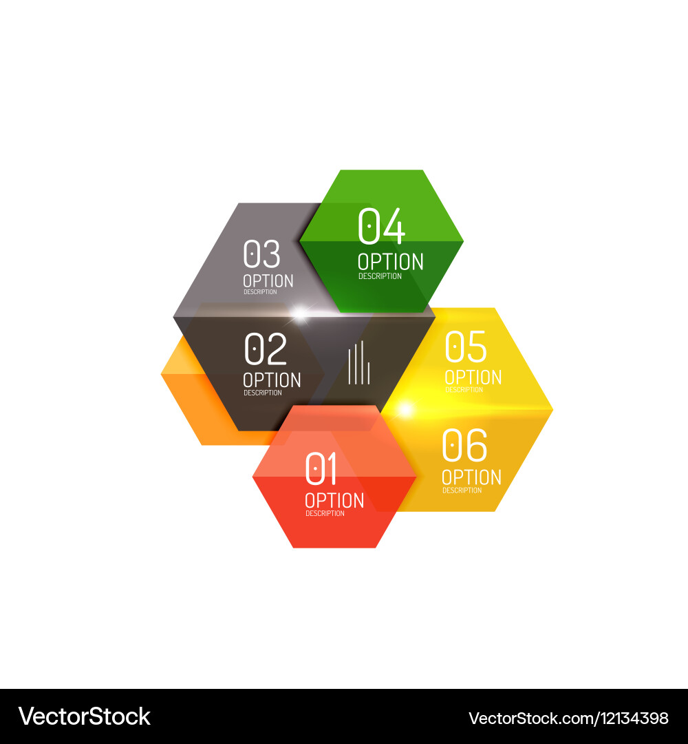 Paper business option button infographic templates
