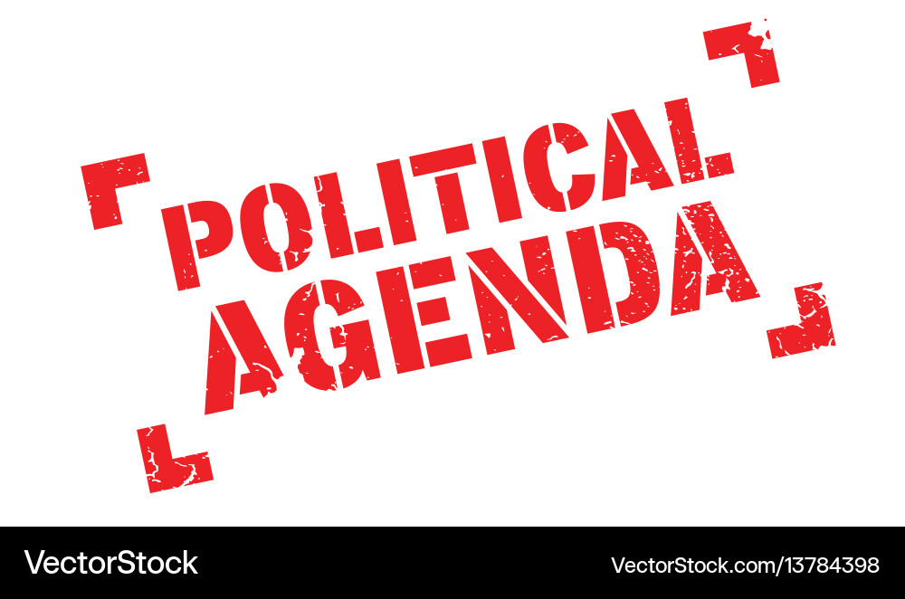 Political agenda rubber stamp Royalty Free Vector Image
