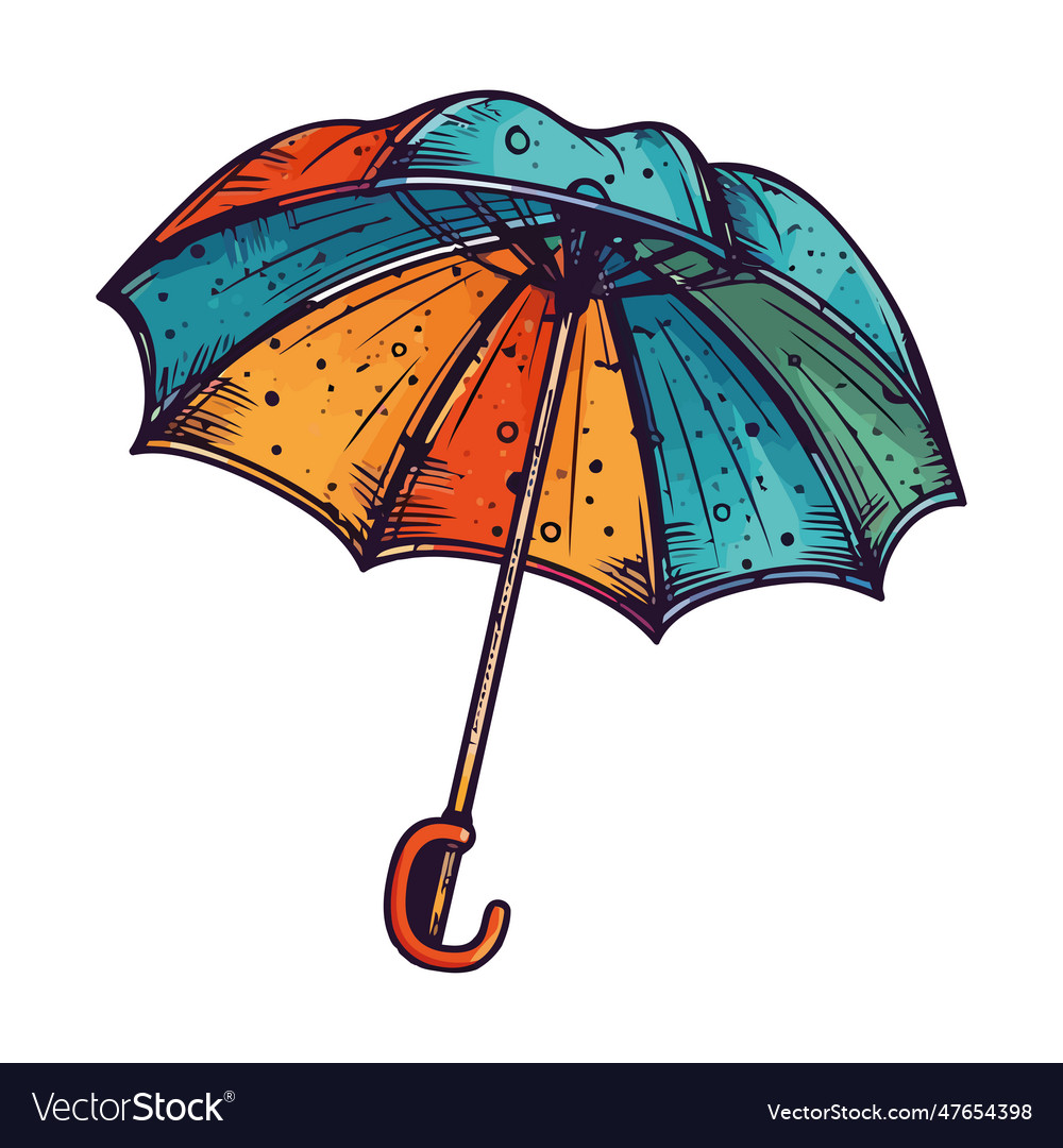 Raindrop symbol on umbrella wet weather design Vector Image