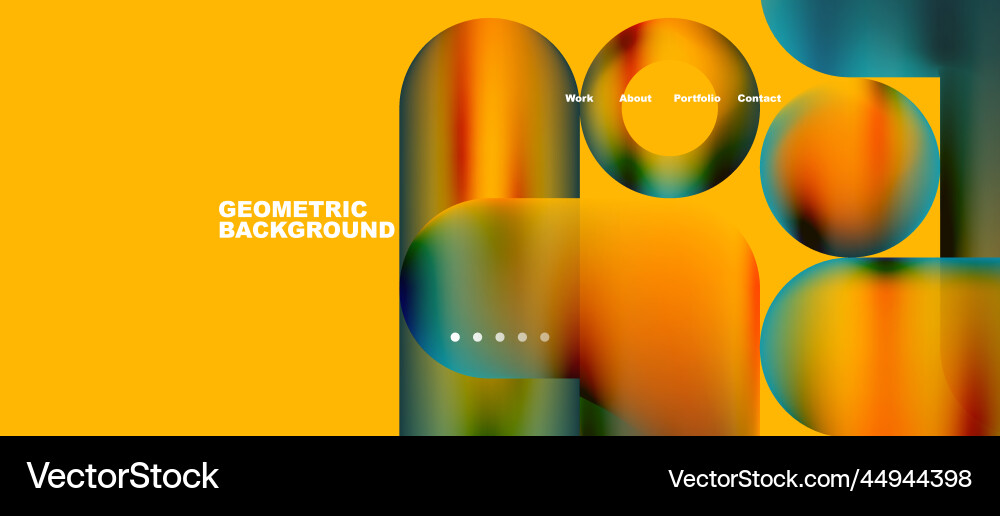 Round shapes and circles with liquid gradients Vector Image