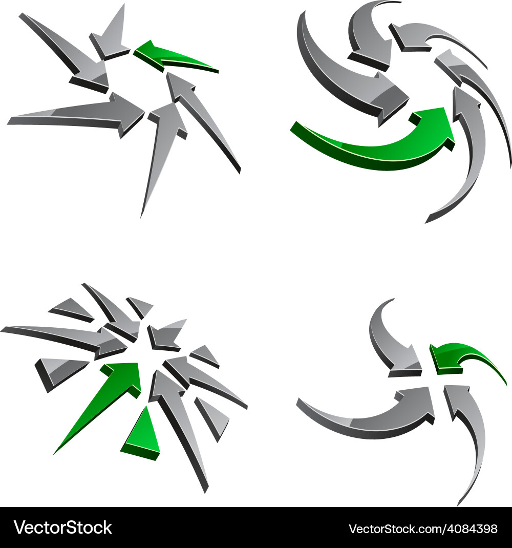 Set of abstract symbols Royalty Free Vector Image