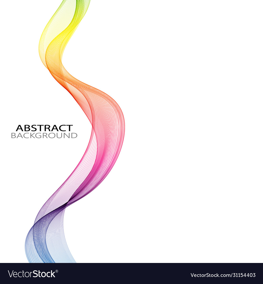 Abstract colourful wave isolated on white Vector Image