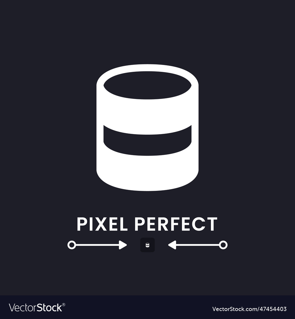 Database white solid desktop icon Royalty Free Vector Image