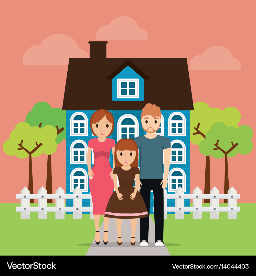 Family home new property image Royalty Free Vector Image