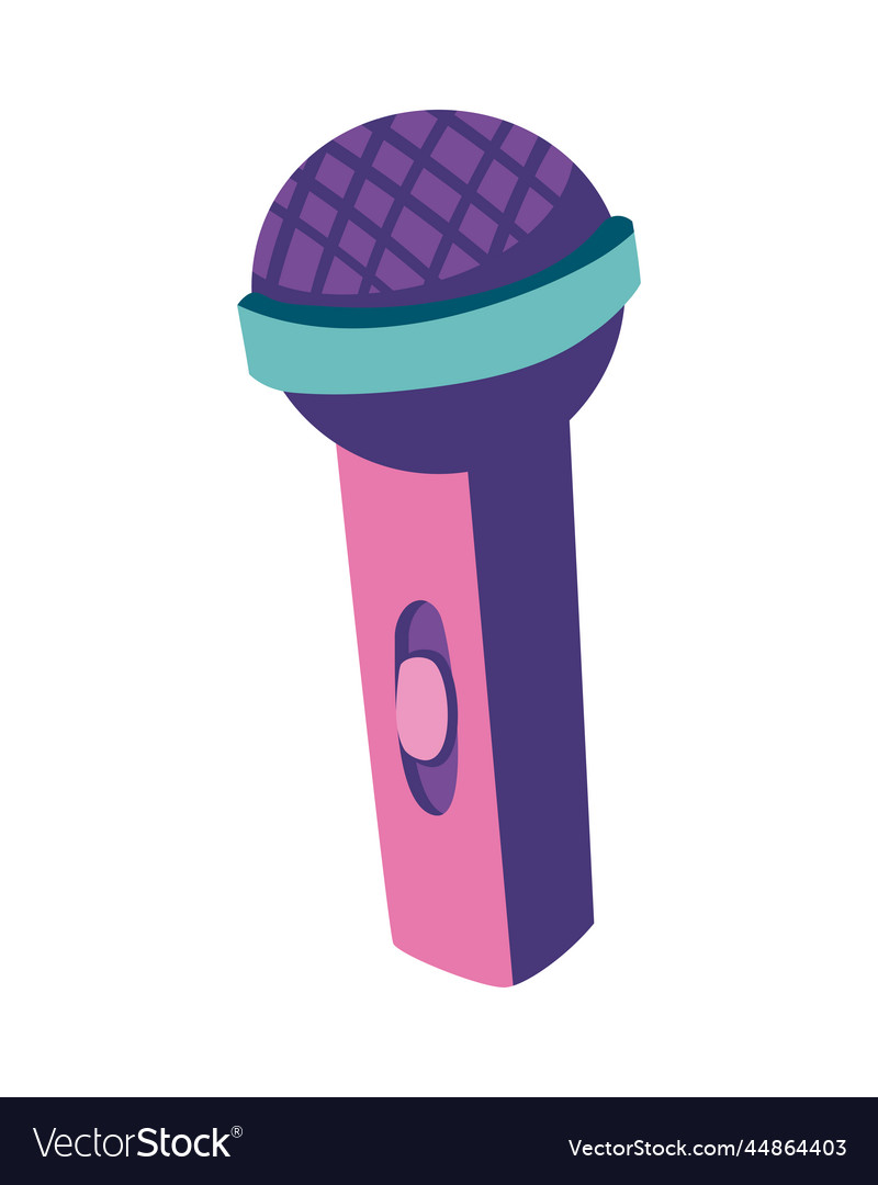 Flat microphone design Royalty Free Vector Image