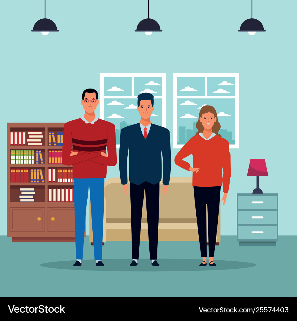 Group people avatar cartoon character Royalty Free Vector