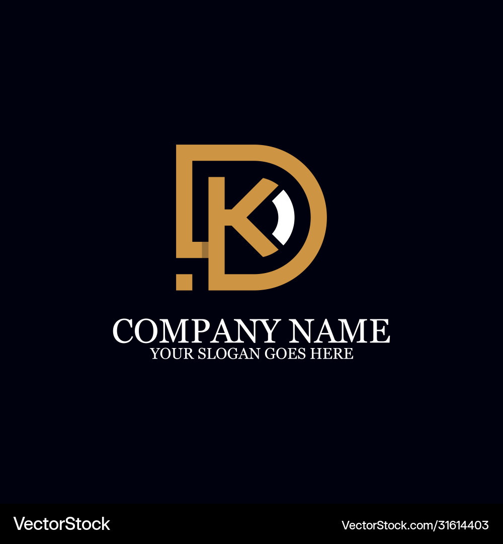Letter dk monogram logo inspiration great Vector Image