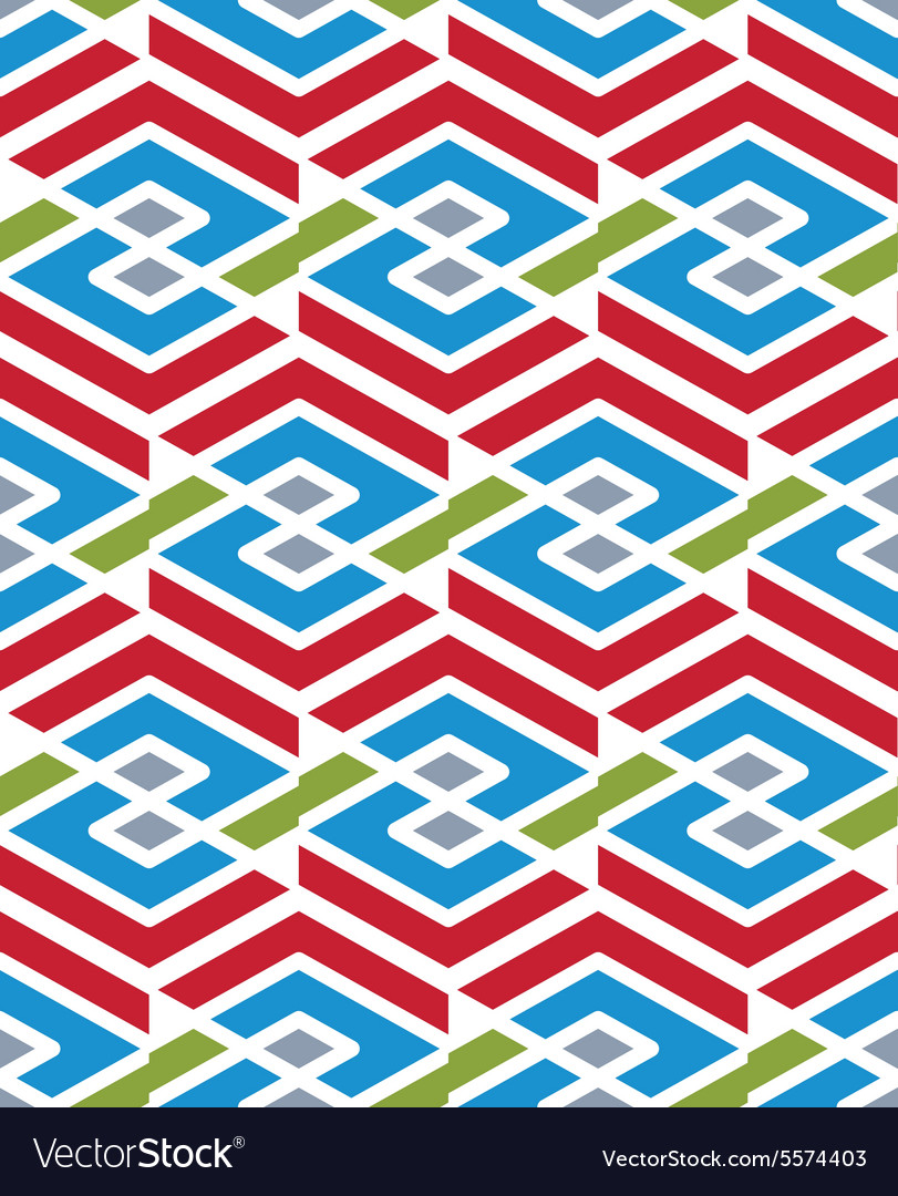 Mosaic seamless pattern with parallel lines Vector Image