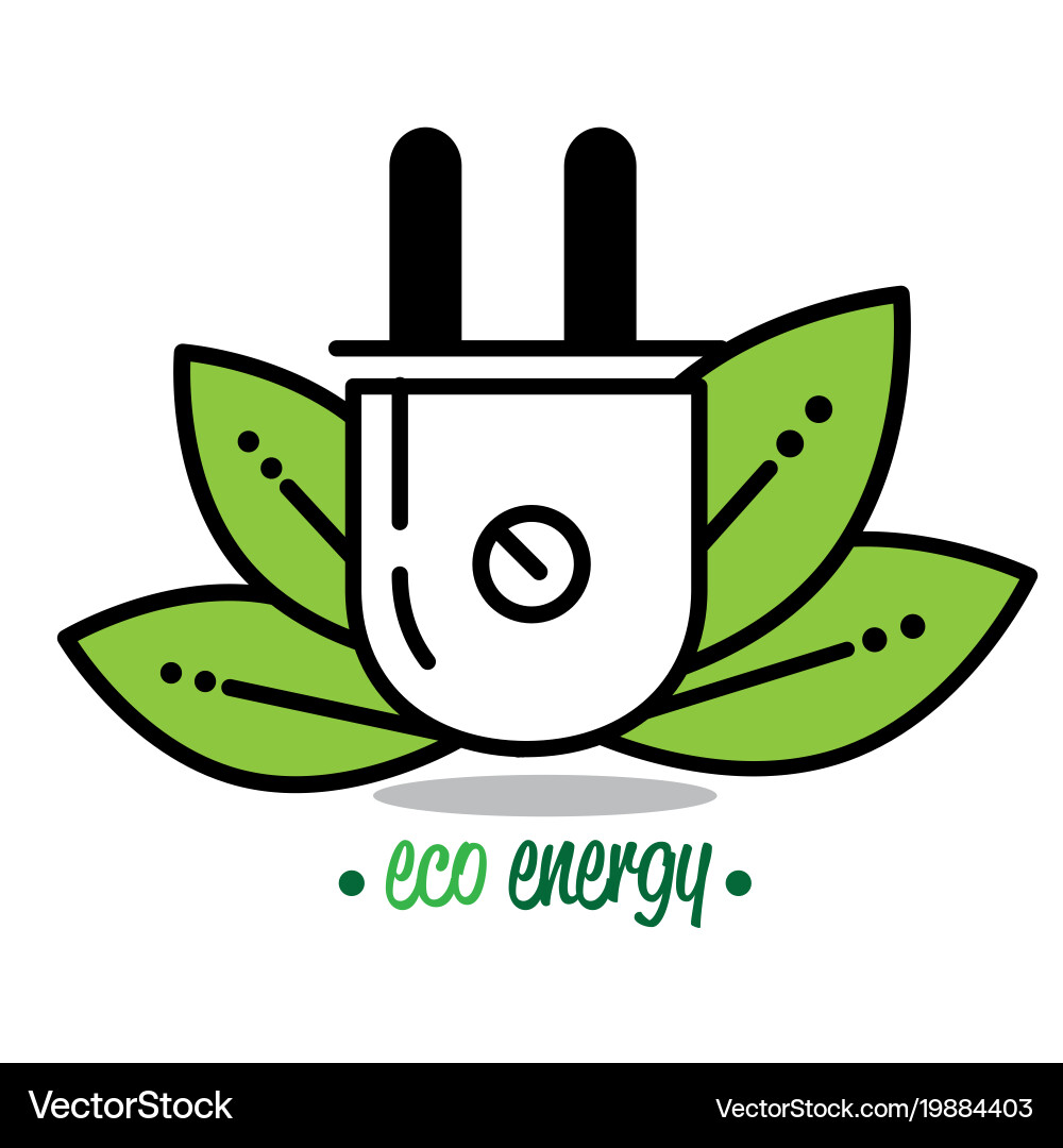 Natural green eco energy design Royalty Free Vector Image