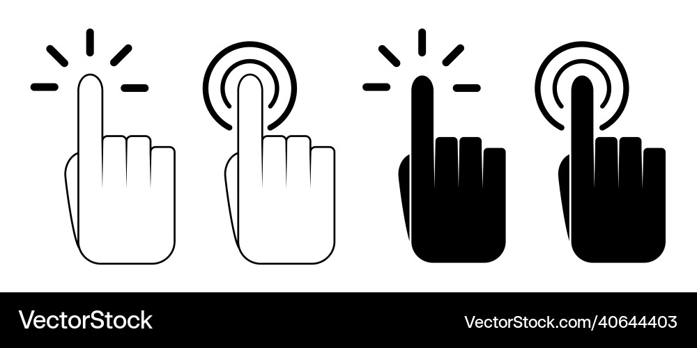 Pointer cursor computer mouse icon clicking Vector Image