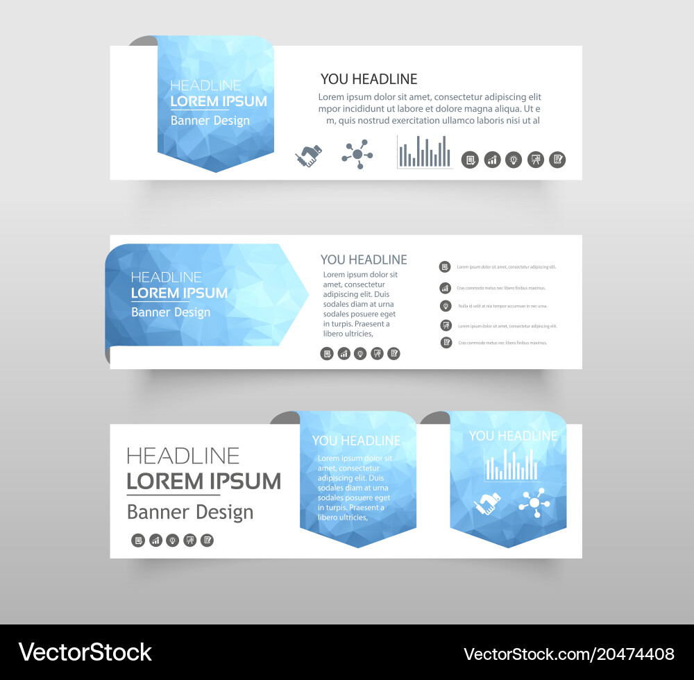 Abstract of infographic web banner modern low Vector Image