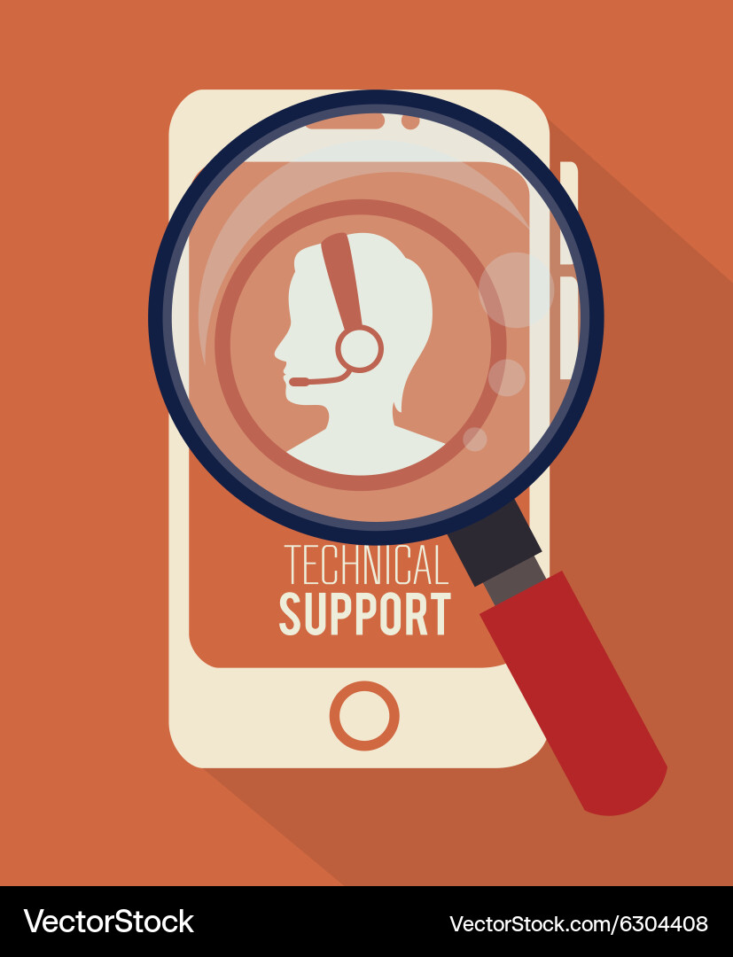 Call center and technical support Royalty Free Vector Image