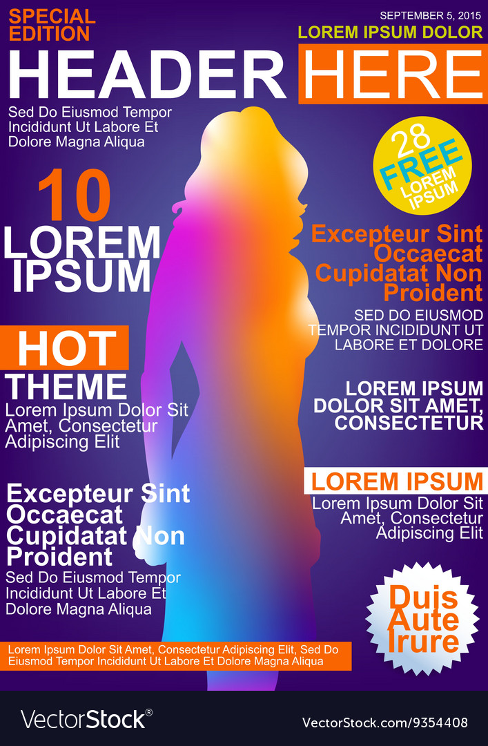 Editable cover template Royalty Free Vector Image