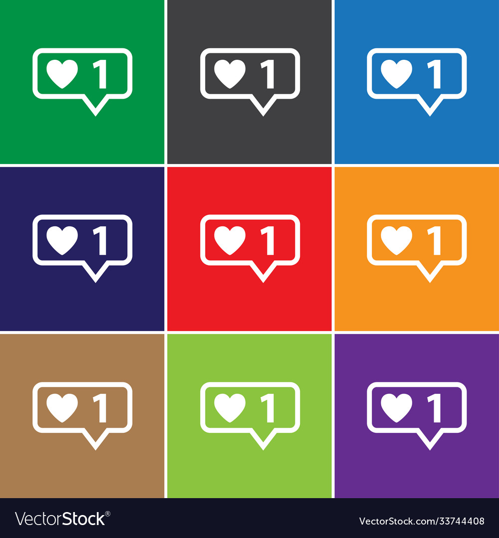 Like counter notification icon sign Royalty Free Vector