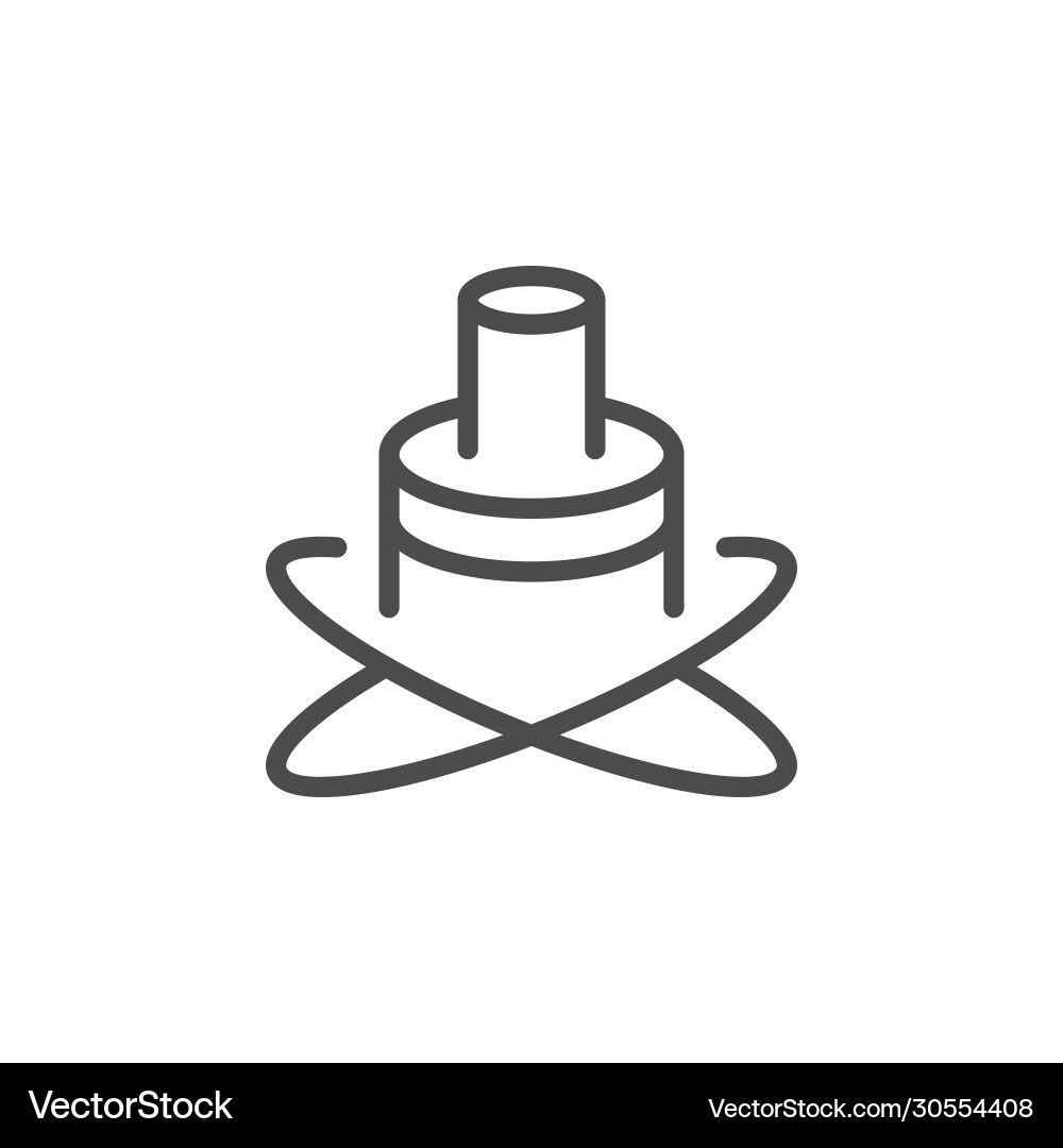 Optical fiber line outline icon Royalty Free Vector Image