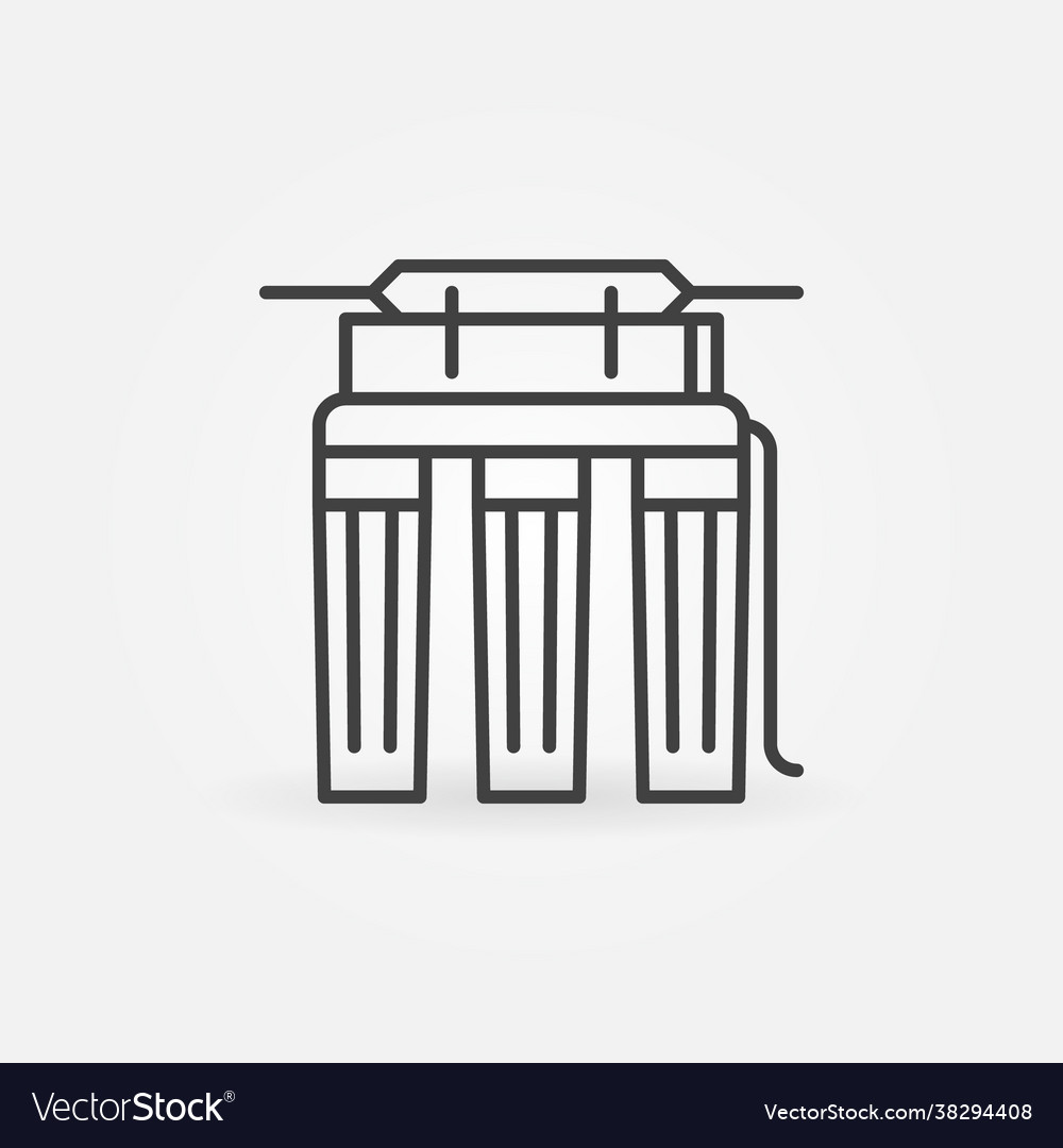 Reverse osmosis for water thin line concept Vector Image Reverse osmosis for water thin line concept Vector Image